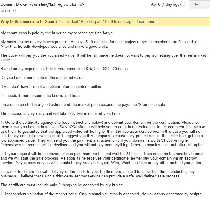 My Experience With a Domain Sale Scam – Malcolm's Ramblings